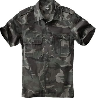 Brandit US Shirt Short Sleeve, Farbe: darkcamo, Größe: XXL