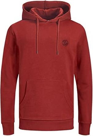 Jack & Jones Jjebasic Logo Hood Sweat À Capuche Homme, Rouge (Red Dahlia), XXXL (EU)