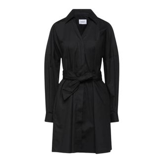 Dondup Elegantes Hemdblusenkleid Ambito Ss25 - - Dresses - Damen - Schwarzk - M