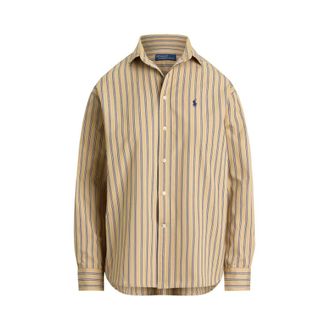 Ralph Lauren Gestreiftes Baumwollhemd - - Blouses & Shirts - Damen - Beige - M
