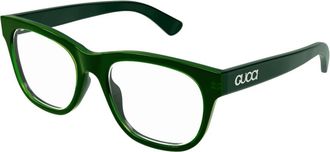 Gucci Chromatische Doppelschicht Rechteckige Brille - - Accessories - unisex - Gr&uuml;n - ONE SIZE