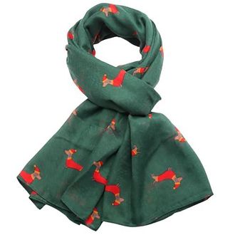 GFM &Eacute;charpe imprim&eacute;e teckel pour femme pour le printemps et l&eacute;t&eacute; - toutes saisons, Dg-48-vert, L