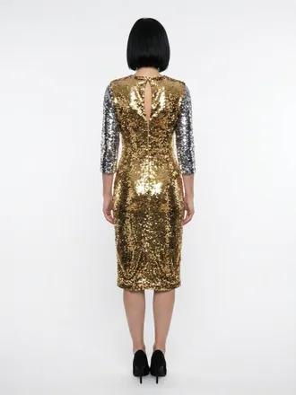 Dolce & Gabbana Womens Silver Polyester Cocktail Dress