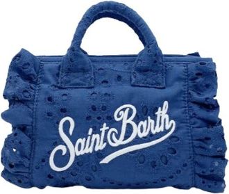 Saint Barth Femme, Sacs, Bleu, Taille: ONE Size Vanity Mini Volant Bag