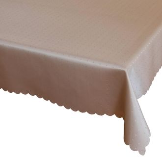 Matches 21 Tischdecke 150 x 250 cm für Küche & Esstisch in Hellbraun - Waschbares Landhaus Tischtuch