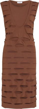 Gloria Coelho cut-out midi dress - Braun