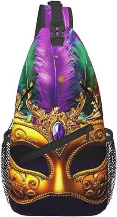 Generic Avec plumes color&eacute;es et masque design sac &agrave; bandouli&egrave;re sac &agrave; bandouli&egrave;re sac &agrave; dos de voyage sac &agrave; dos bandouli&egrave;re pour homme sac &agrave; dos de randonn&eacute;e