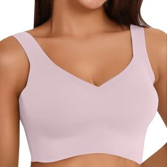 Generic Soutien-gorge de sport push-up rafra&icirc;chissant grande taille, gilet de yoga respirant &agrave; s&eacute;chage rapide, lingerie athl&eacute;tique pour femme, rose, XXL
