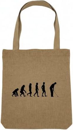 Fabulous Sac Shopping Tote Bag Aspect Lin - Evolution Golf Passion Loisir Sport Athl&egrave;te - Sac de Courses Toile Epaisse 360g Beige Naturel Cabas Port&eacute; Epaule So