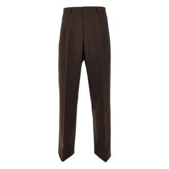 Sunflower Pantalon large &agrave; plis - Homme - Pantalons - Brun - Taille: L