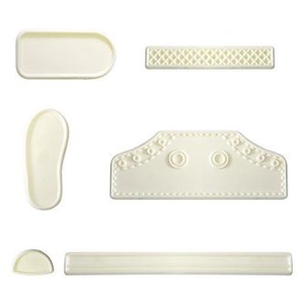 PME 101CF008 Jem Ausstechformen für High-Cut-Sneaker, Sortiment, Kunststoff, Ivory, 18 x 1 x 28 cm, 6-teilig