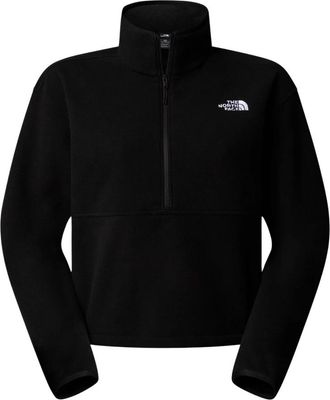 The North Face Femme, Sport, Noir, Taille: 42 FR Veste Courte 1/2 Zip en Molleton Glacier