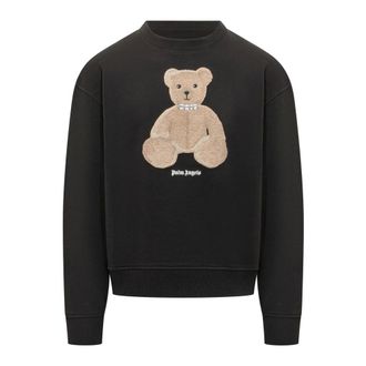 Palm Angels Homme, Sweatshirts et sweats &agrave; capuche, Noir, Taille: S BEA Regular Crew