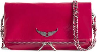 Zadig&Voltaire Femme, Sacs, Rose, Taille: ONE Size Rock Vintage Patent Clutch