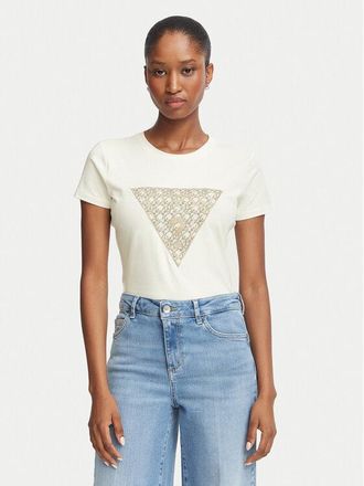 Guess T-Shirt W6BI61 K7948 Creme Regular Fit