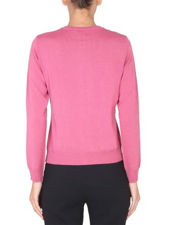 Moschino Virgin Wool with Necklace Detail Jumper - Pink