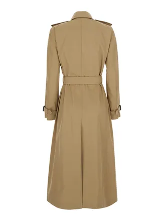 Gucci Womens Trench Coat Beige Cotton