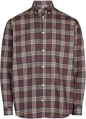 Au Printemps Paris Chemise Iflane col am&eacute;ricain &agrave; carreaux en coton