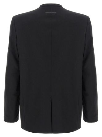 Maison Margiela Mens Black Polyester Blazer Clothing