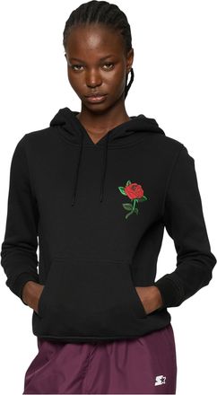 Mister Tee Damen Kapuzenpullover Ladies Rose Hoody Black M