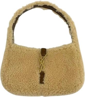 Saint Laurent Pre-owned Le 5 &Agrave; 7 Mouton Shoulder Bag - Femme - Pre-owned - Beige - Taille: ONE Size