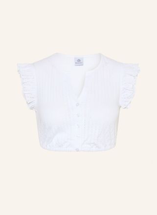 Hammerschmid Hammerschmid Dirndlbluse Carola Aus Spitze Mit R&uuml;schen weiss