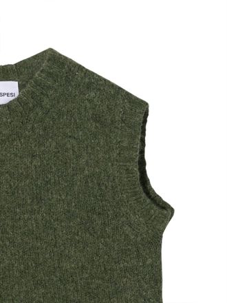 Aspesi Knitted Wool Blend Vest - Green
