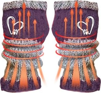 Generic Gants tricot&eacute;s - Moufles chaudes &agrave; motif doux, d&eacute;tails brod&eacute;s en forme de coeur | Moufles dhiver tricot&eacute;es pour femmes, adultes, adolescents, &eacute;tudiant