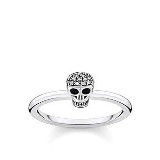 Thomas Sabo Bague tête de mort en argent sterling 925 TR2327-643-14, Ringgröße 54, Argent sterling