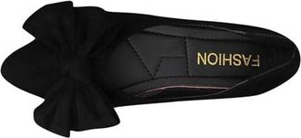 Generic Ballerines plates pour femme avec noeud et bout pointu - Couleur unie - L&eacute;g&egrave;res - &Eacute;l&eacute;gantes et confortables - Chaussures plates d&eacute;contract&eacute;es &agrave; enfile