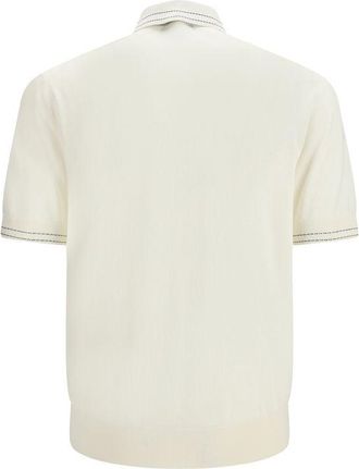 Dolce & Gabbana Silk Polo Shirt - Beige