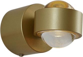 QAZQA Design Wandleuchte Messing inkl. led IP44 - Lens
