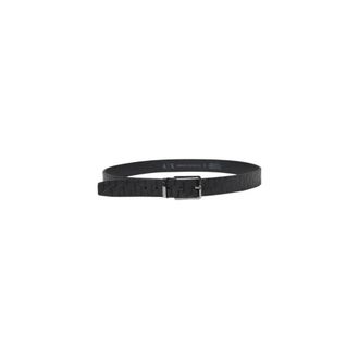 A|X Armani Exchange Homme, Accessoires, Noir, Taille: ONE Size Embossed Leather Belt