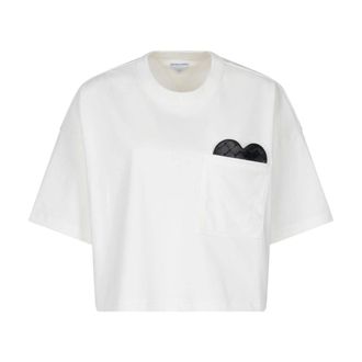 Bottega Veneta Femme, Tops, Blanc, Taille: 38 FR Chest Pocket Cotton T-Shirt