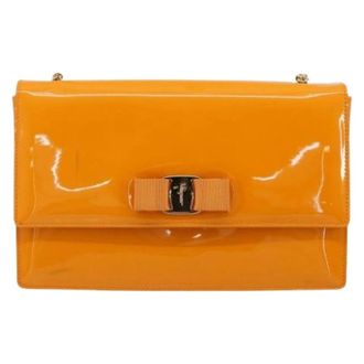 Ferragamo Sac bandouli&egrave;re en cuir pr&eacute;-poss&eacute;d&eacute; - Femme - Pre-owned - Orange - Taille: ONE Size