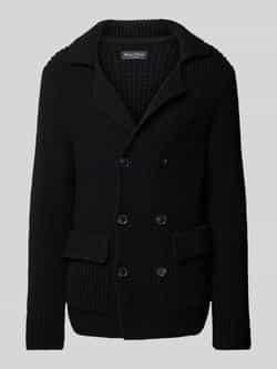 Marc O'Polo Regular Fit Strickjacke aus hochwertigem Schurwoll-Baumwoll-Mix