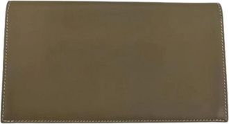 Herm&egrave;s Pre-owned Citizen Twill Long Wallet Leather - Femme - Pre-owned - Beige - Taille: ONE Size
