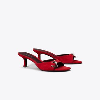 Tory Burch Lock Sandale mit Kitten Heel