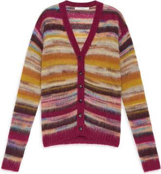 Maliparmi Maliparmi, Femme, Pulls, Multicolore, Taille: 42 FR Mohair Mix Print Cardigan