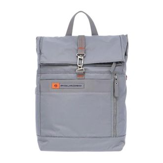 Piquadro Recycelter Grauer Technischer Stoff Roll Top Rucksack - - Bags - Damen - Grau - ONE SIZE