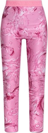 Versace Jeans Couture Femme, Pantalons, Rose, Taille: 40 FR Barocco Pattern Leggings
