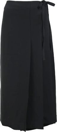Theory jupe portefeuille à coupe mi-longue - Noir