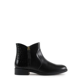 Geox Bottines Esmeena zipp&eacute;es effet croco en cuir