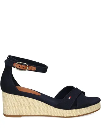 Tommy Hilfiger espadrilles compensées à brides croisées 60 mm - Bleu