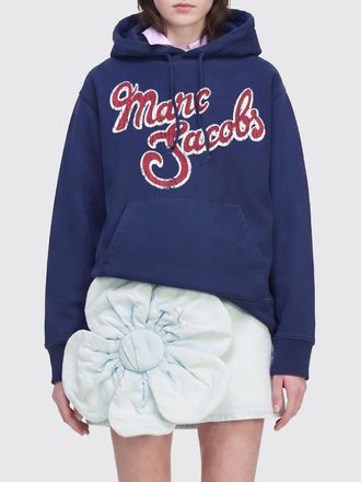 Marc Jacobs Sweat &agrave; capuche ample en coton avec cordon de serrage et logo contrastant