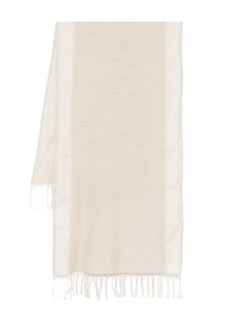 Eleventy écharpe à logo en jacquard - Tons neutres