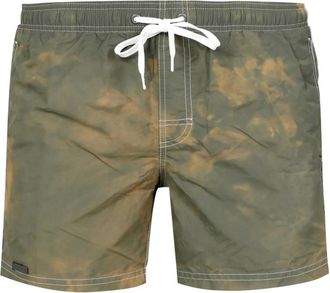 Sundek Homme, Maillots de bain, Vert, Taille: M Golden Wave Short Swimshorts