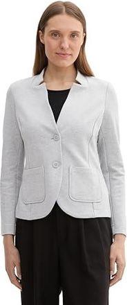Tom Tailor 1038703 Blazer, 33774-New Light Grey Melange, L Femmes