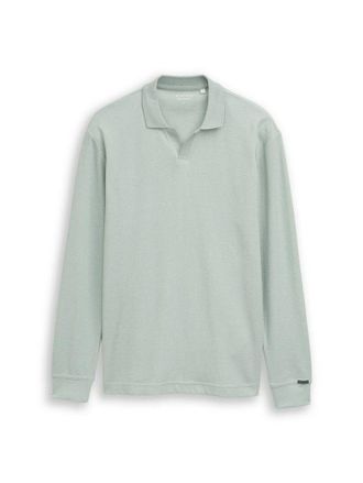 Tom Tailor Langarm-Poloshirt Poloshirts Langarm Poloshirt mit Waffelstruktur