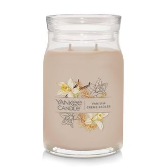Yankee Candle Company Signature Duftkerze | gro&szlig;e Kerze mit langer Brenndauer Vanilla Cr&egrave;me Br&ucirc;l&eacute;e | Soja-Wachs-Mix | Perfekte Geschenke f&uuml;r Frauen
